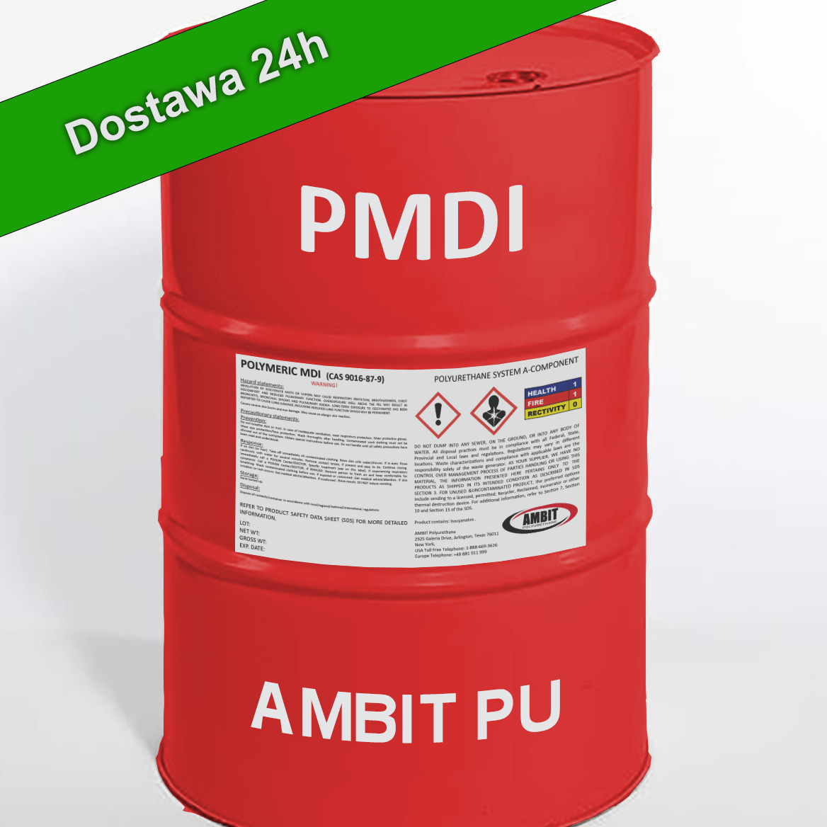 PMDI Izocyjanian AMBIT 250kg - Maszyny do Piany PUR, Montaż, Serwis ...