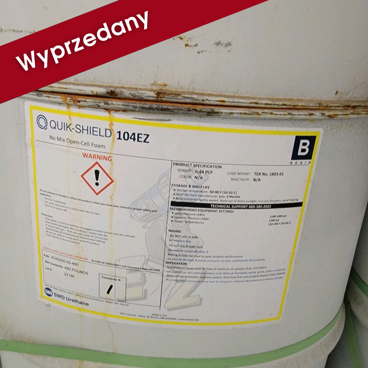 OUTLET: OTWARTO-KOMÓRKOWY SWD QUIK-SHIELD 104EZ POLY - 8kg/m3 38-42m3 ...
